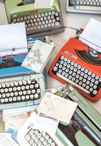 Case study prop styling for Typewriter Treasures photoshoot.